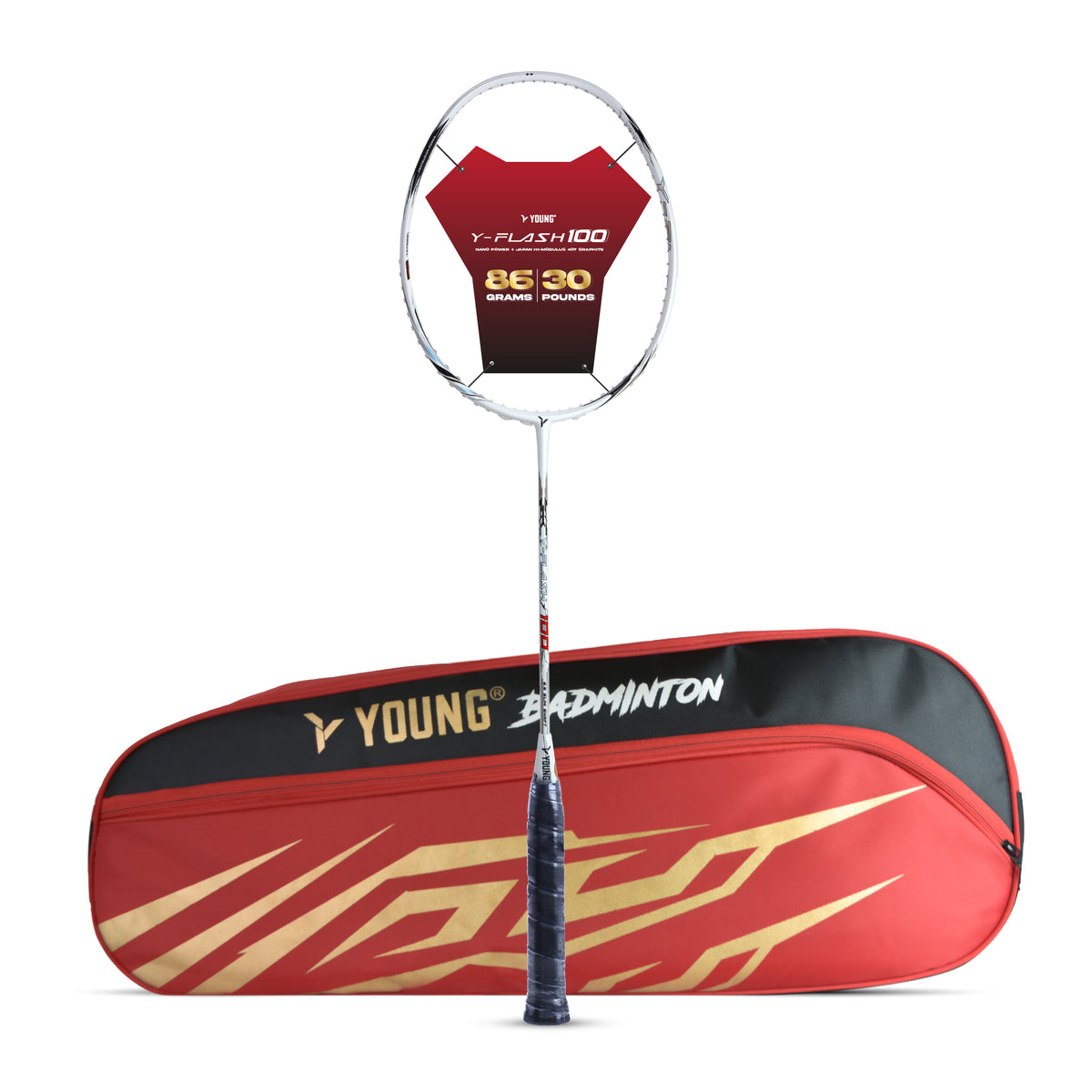 Young Y-Flash 100 + Tiger Kitbag Combo - buy badminton racket combo ...